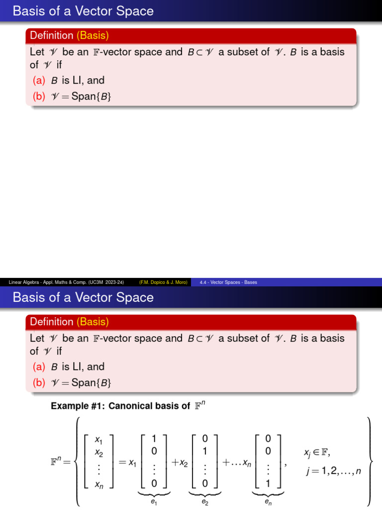 4.4 Vector Spaces - Bases (4) | PDF | Basis (Linear Algebra) | Vector Space