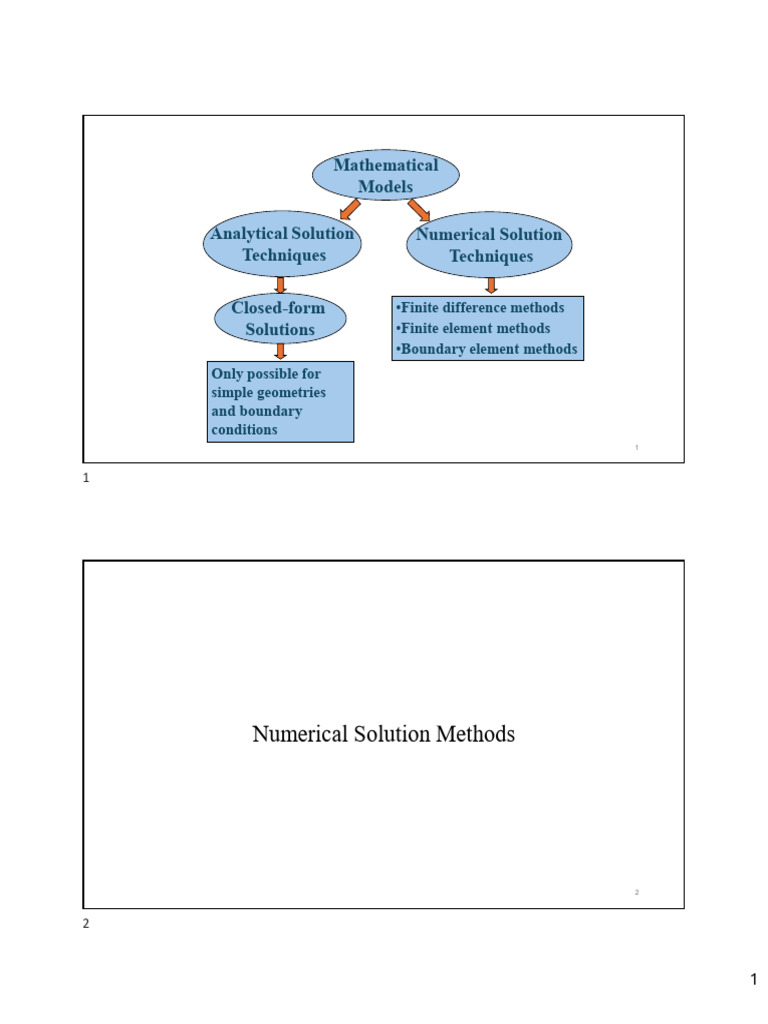 Lecture2-Modeling & Simulation-Numerical Methods (1) | PDF | Finite Element Method | Equations