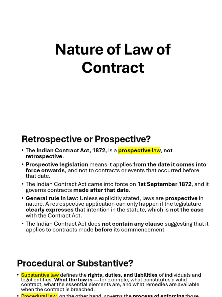 Law of Contract - Nature of Law of Contract | PDF | Civil Law (Legal ...