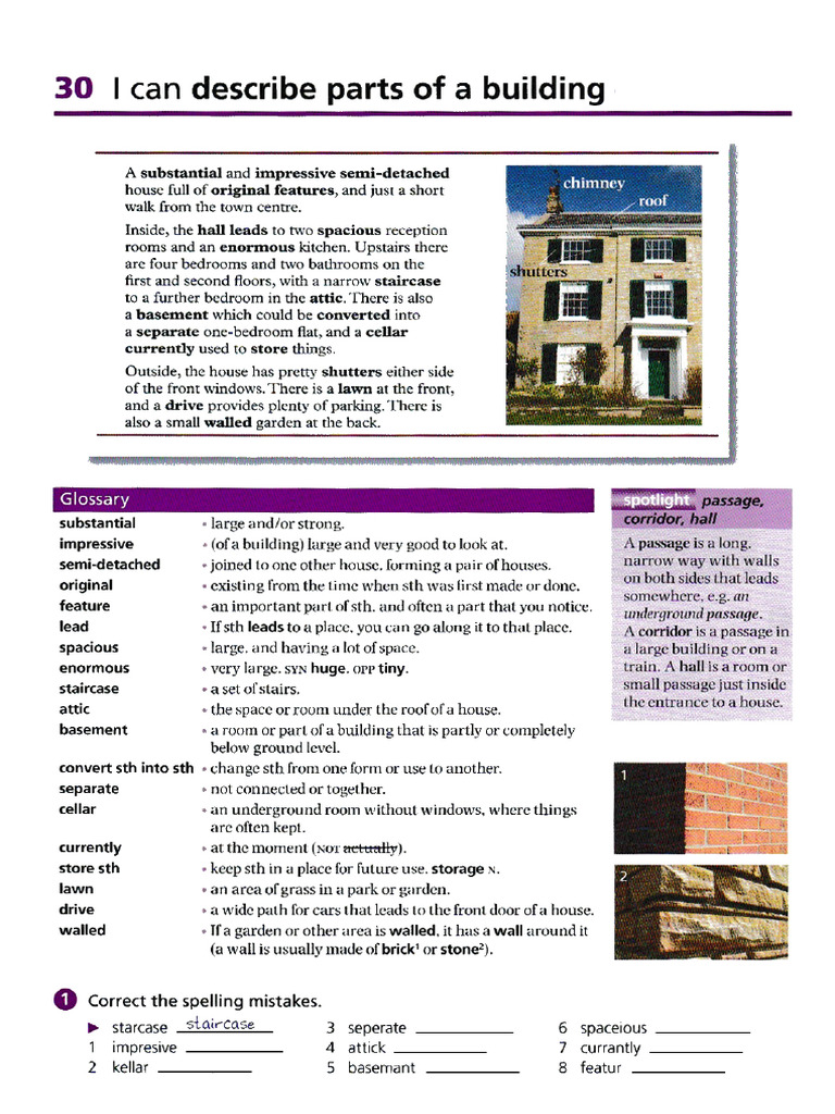 Unit30 I Can Describe Parts of a Building | PDF
