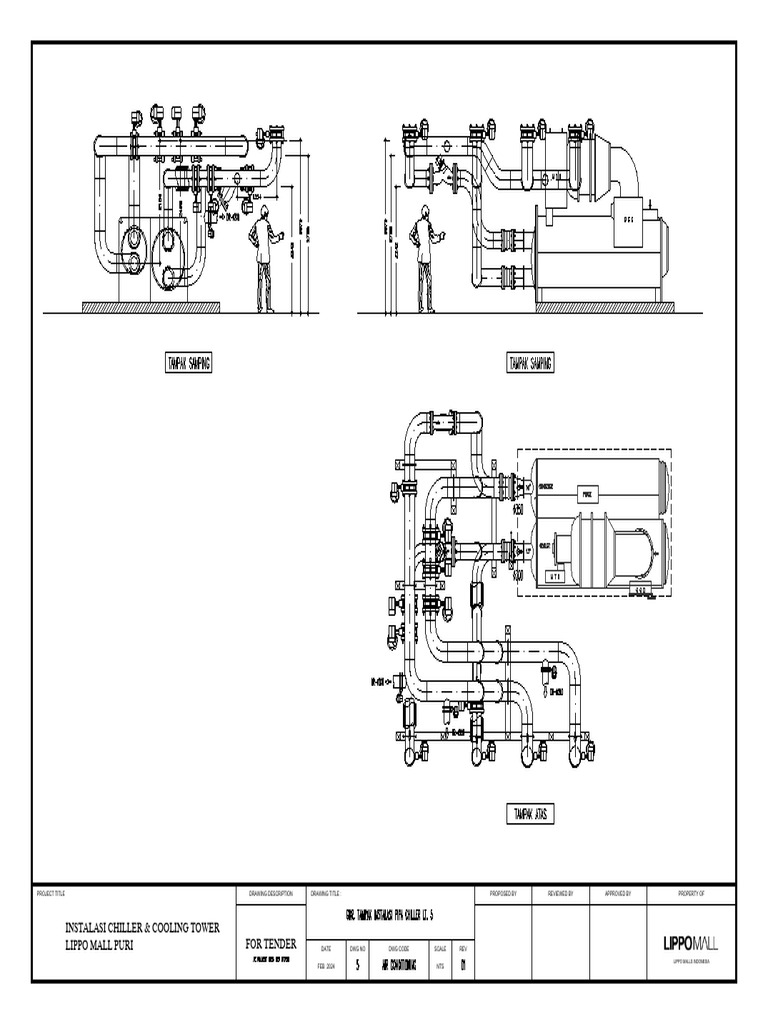 5. Gbr Tampak Instalasi Pipa Chiller Lt.5 | PDF