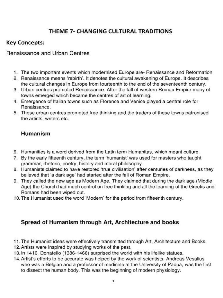 Class 11 Chapter 6 Changing Cultural Traditions Notes 2025 | PDF
