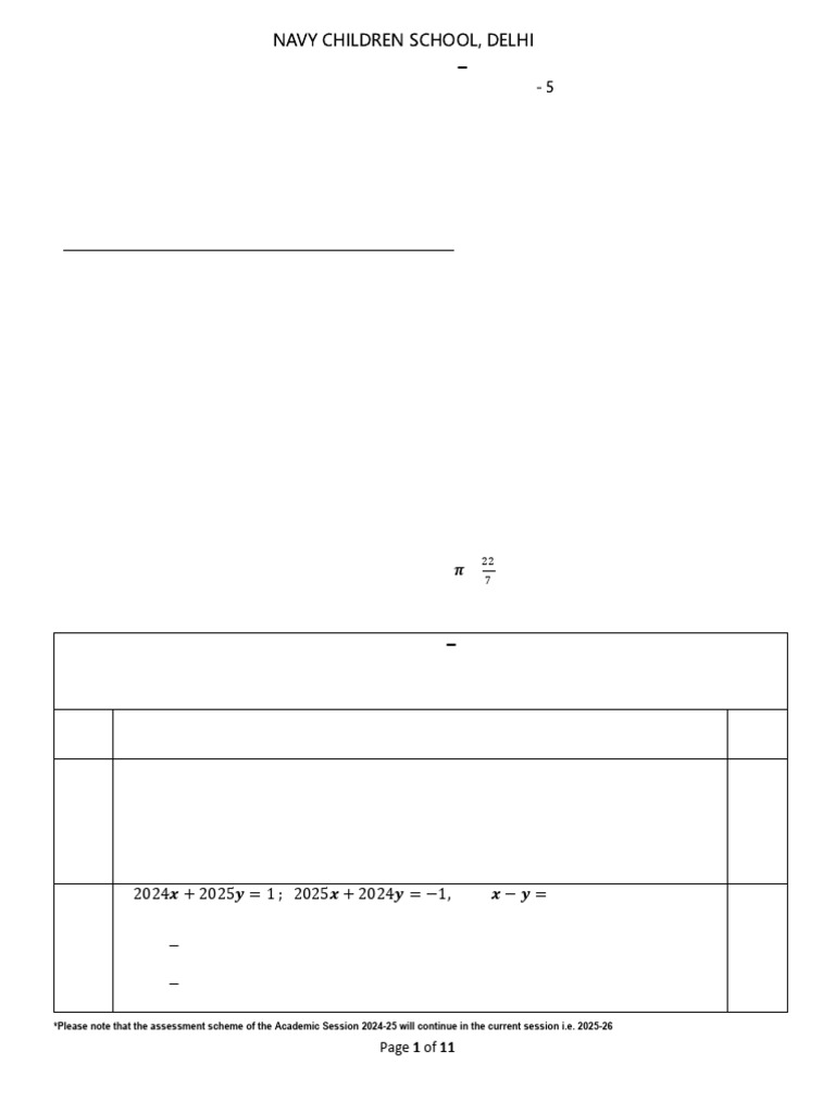Class X Basic Mathematics Sample Paper | PDF | Circle | Multiple Choice