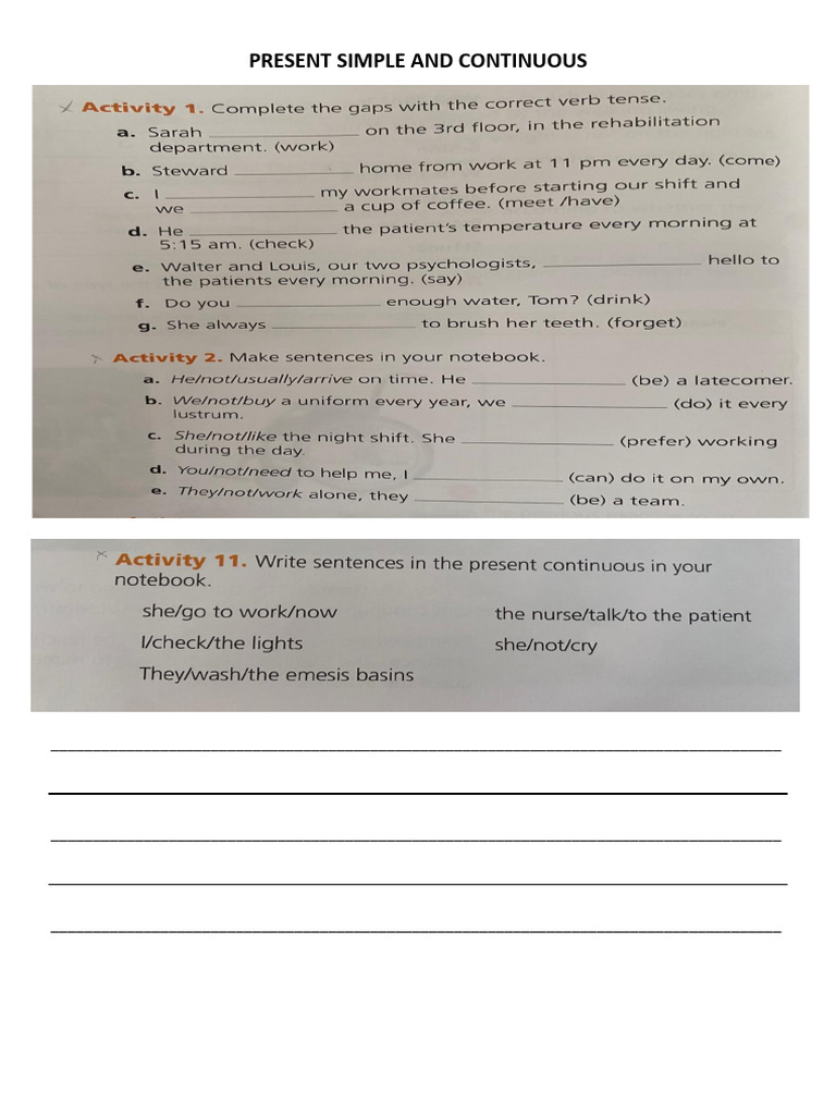 Grammar Activities | PDF | Grammatical Tense | Semantics