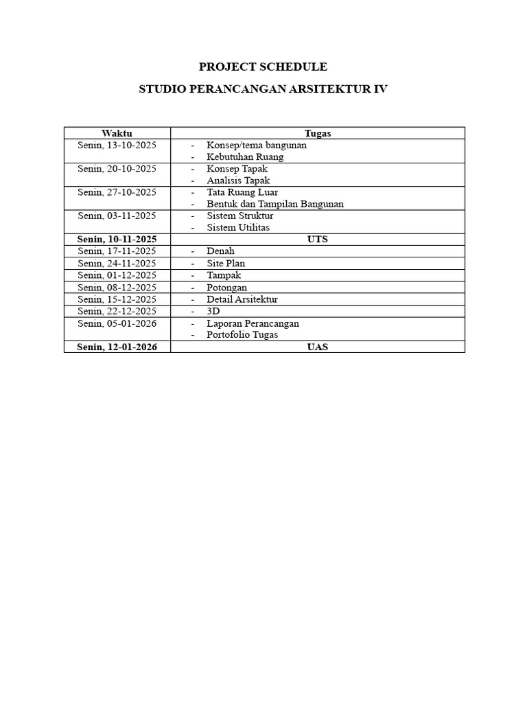 Project Schedule | PDF