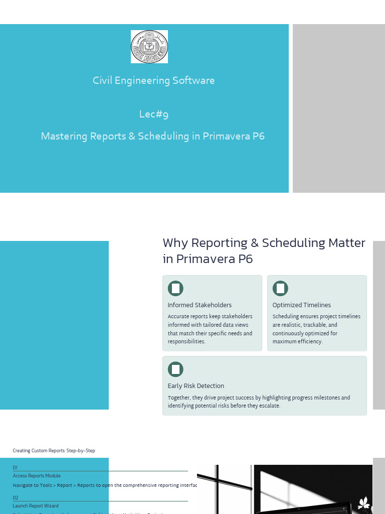 Master Reports & Scheduling in Primavera P6 | PDF | Project Management ...