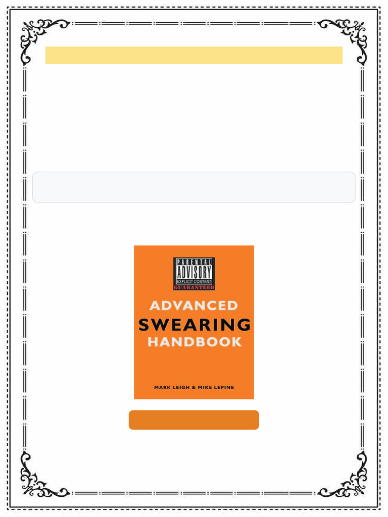 Advanced Swearing Handbook Mark Leigh Now Ready for Download | PDF ...
