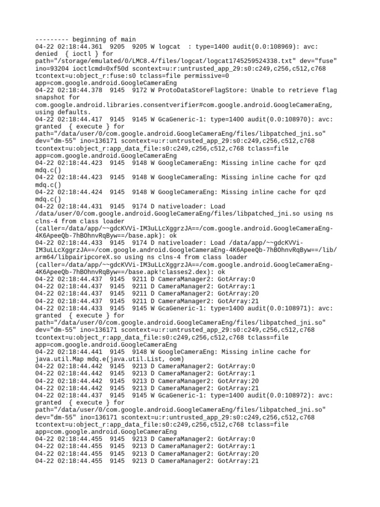 Log Cat 1745259524338 | PDF | Java (Programming Language) | Computer Engineering