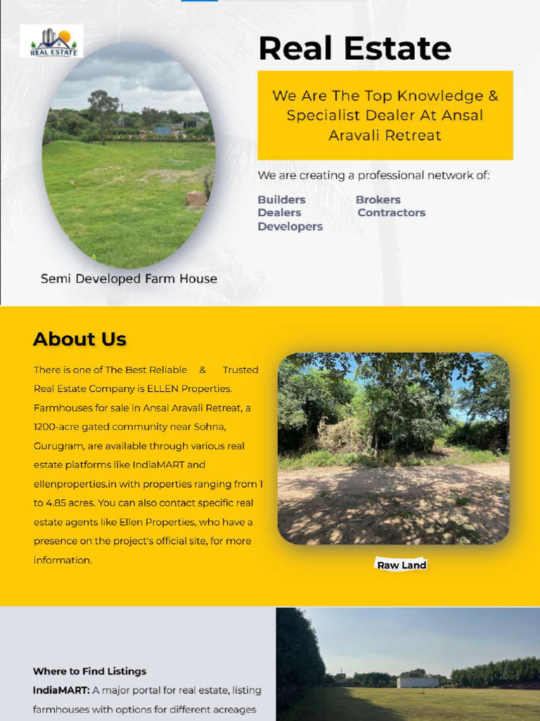 Ansal Aravali Farm Sale & Purchase by Ellen Properties | PDF
