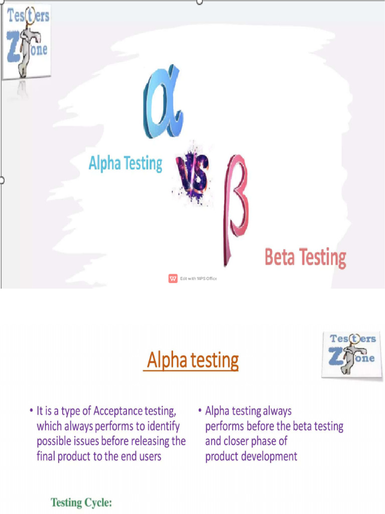 Alpha Beta Testing | PDF