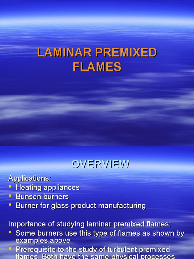 Laminar Premixed Flame | PDF | Combustion | Diffusion