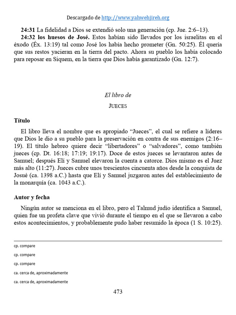 Jueces - Intro, Notas, y Cuadros | PDF | Sansón | Joshua