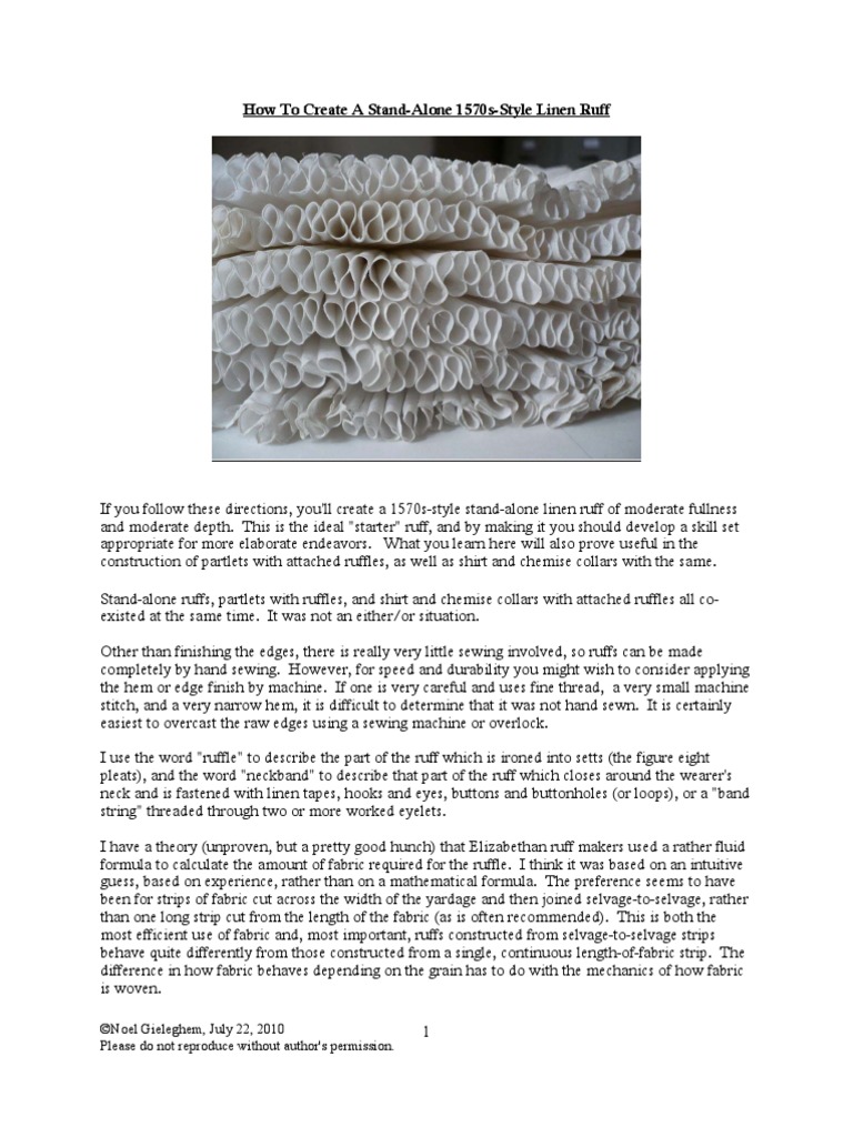 How To Construct An Authentic Ruff WTH Pictures and FB Tutorial and ...