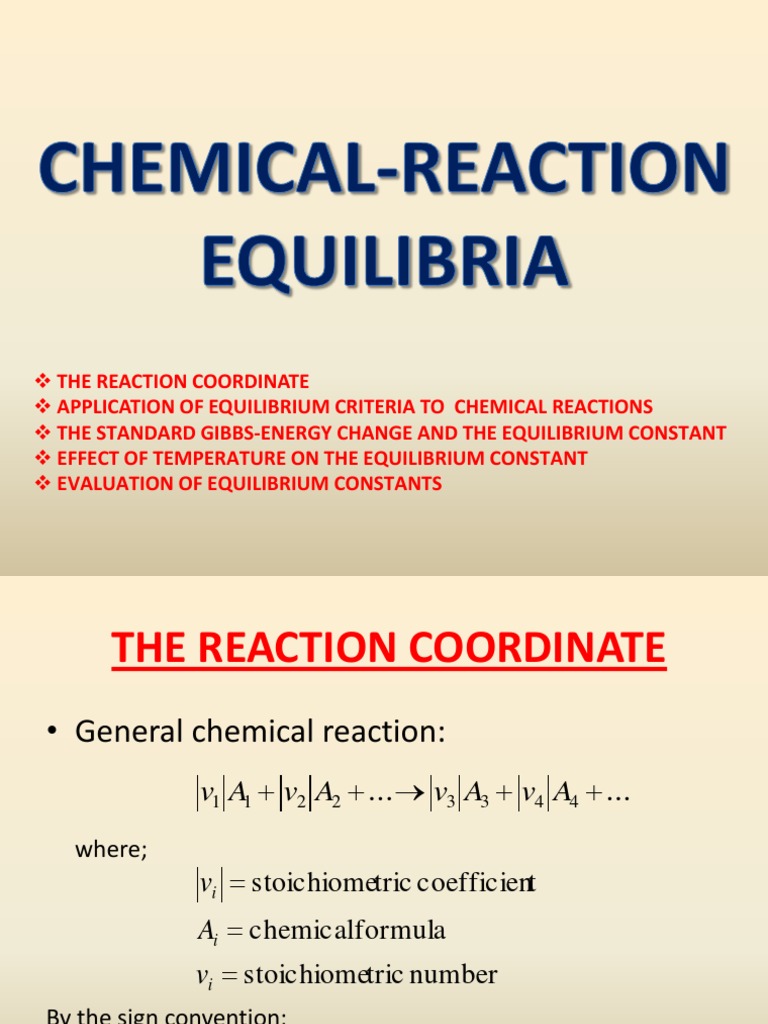 WEEK 9 - Chemical Reaction Equilibria Part 1 | PDF | Chemical ...