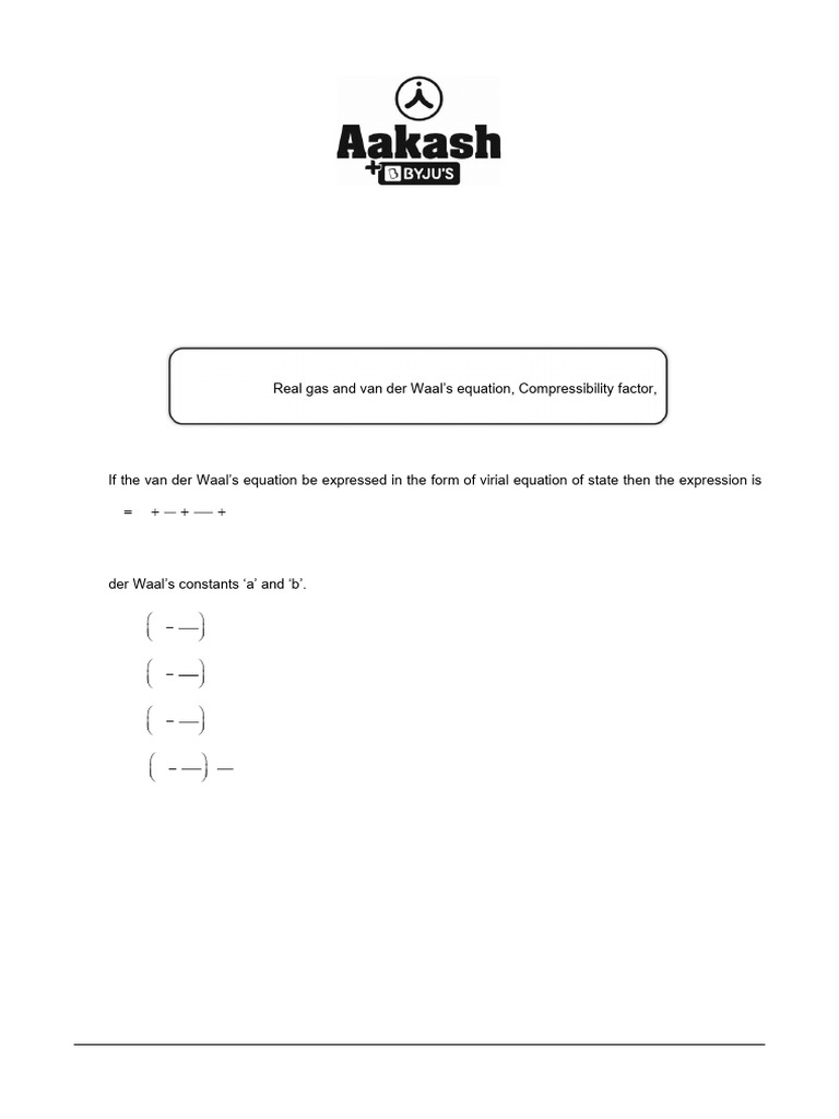 Skull Crusher-29 Class XI_JEE (Adv)_Chemistry | PDF | Gases | Physical ...