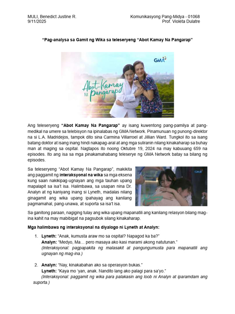 MULI - Gamit NG Wika | PDF