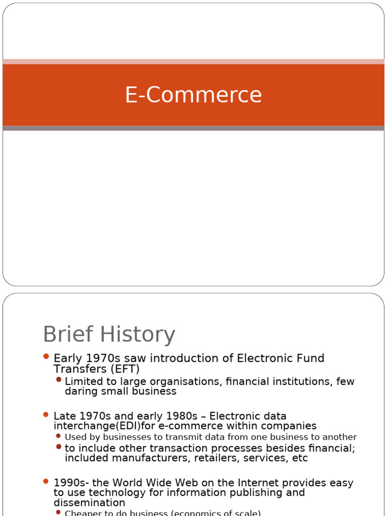 UNIT-1 E-COMMERCE | PDF | E Commerce | Internet