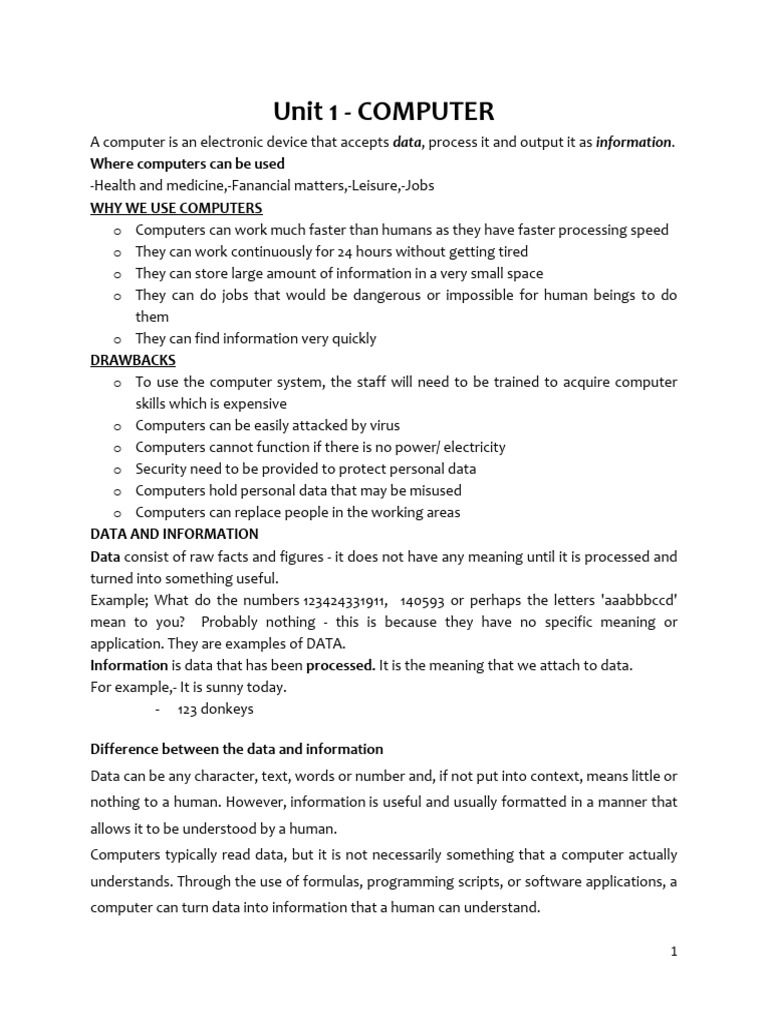 CS NOTES EDITET 24 (AutoRecovered) | PDF | Computer Data Storage ...