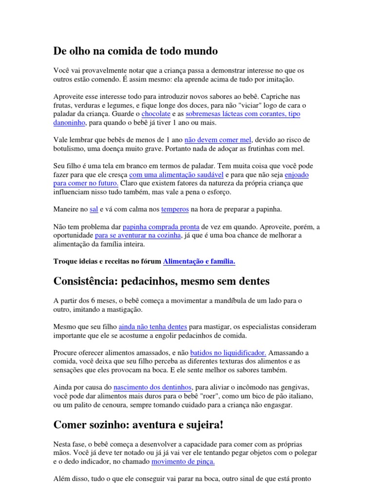 Baby Center | PDF | Amamentação | Caldo