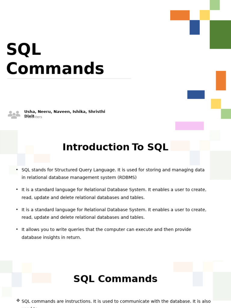 Dbms Ppt Final | PDF | Sql | Databases