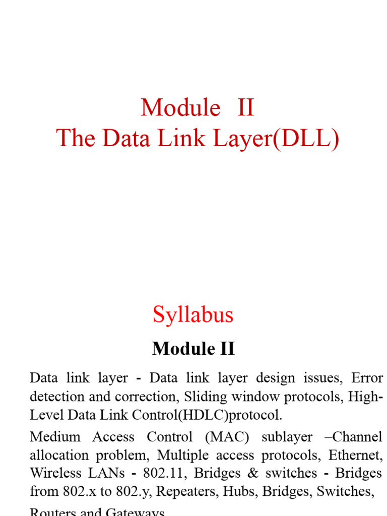 Module 2 CN | PDF | Error Detection And Correction | Computer Network