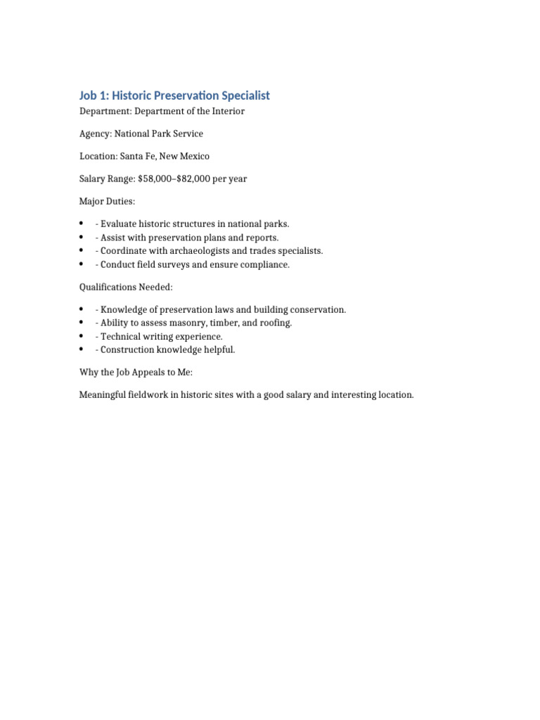 Historic Preservation Jobs Report | PDF | Carpentry