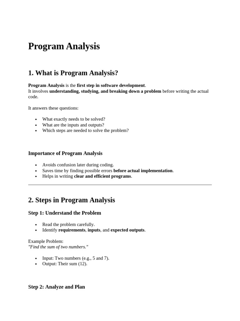 Program Analysis | PDF | Algorithms | Computer Programming