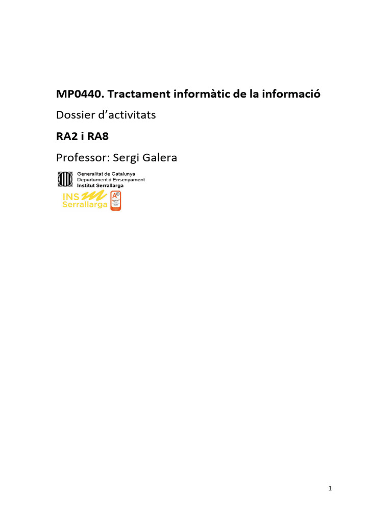 Microsoft Word - Dossier RA2 | PDF