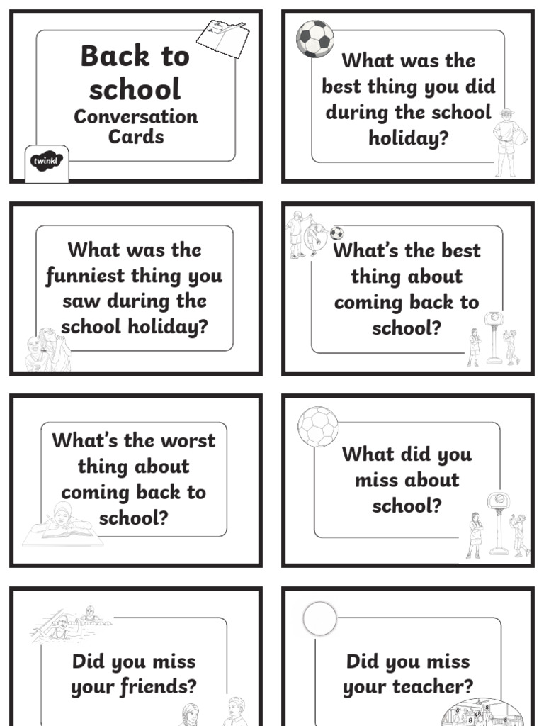 t 1657805168b Back to School Conversation Cards for Esl Students Black ...