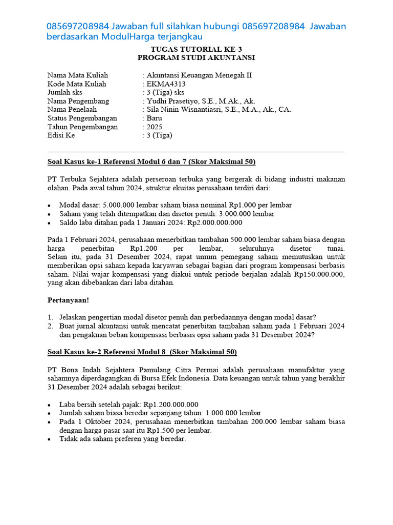 Tugas Ke-3 AKM 2 | PDF