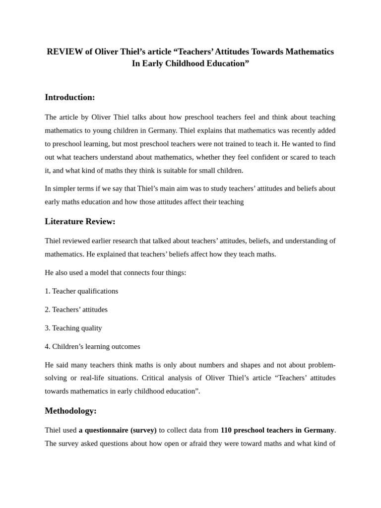 REVIEW of Oliver Thiel | PDF | Survey Methodology | Mathematics