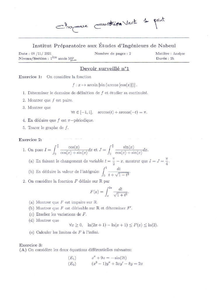 DS N1 Ana MP 2021 | PDF
