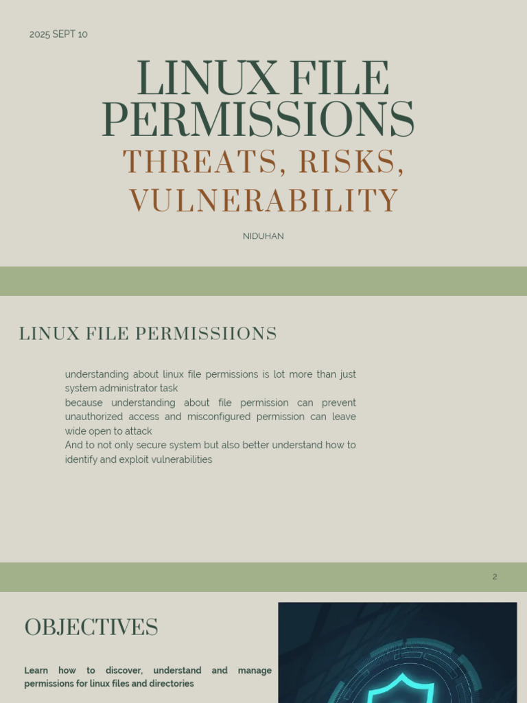 Linux File Permissions, Threats, Vulnerability, Risks | PDF | Malware ...