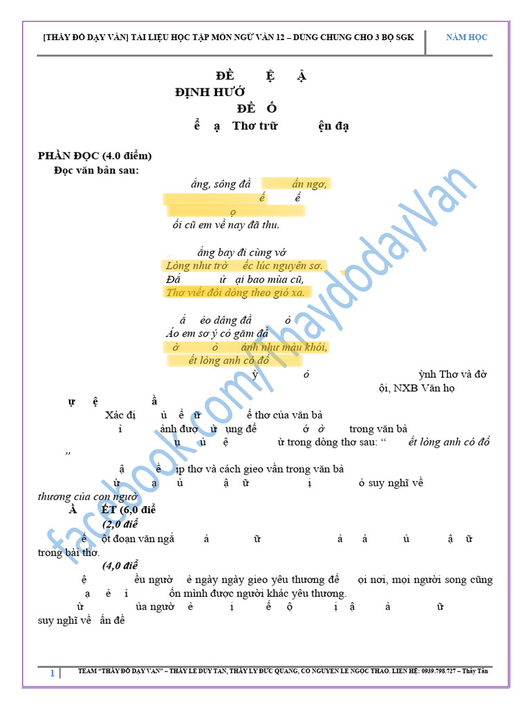 NV12.2425_De Luyen THPTQG_De So 15_Hoa Co May_Xuan Quynh_Ly Duc Quang | PDF