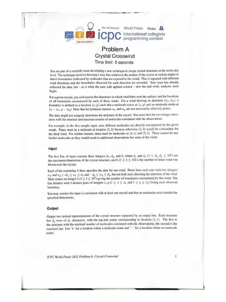 Icpc Problem Set | PDF