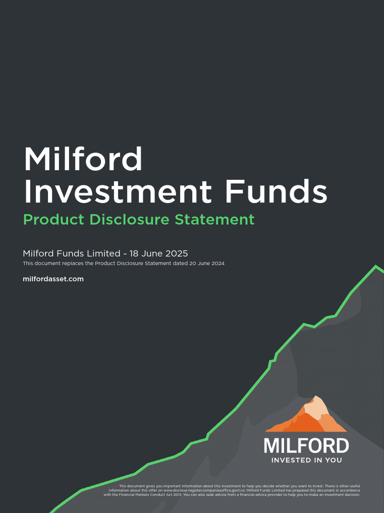 Milford Investment Funds - Product Disclosure Statement | PDF ...