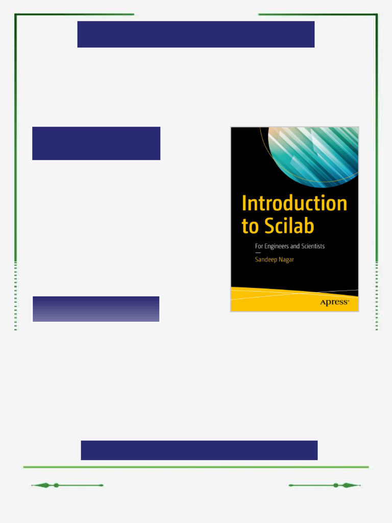 Introduction to Scilab: For Engineers and Scientists 1st Edition Sandeep Nagar Full Chapters ...