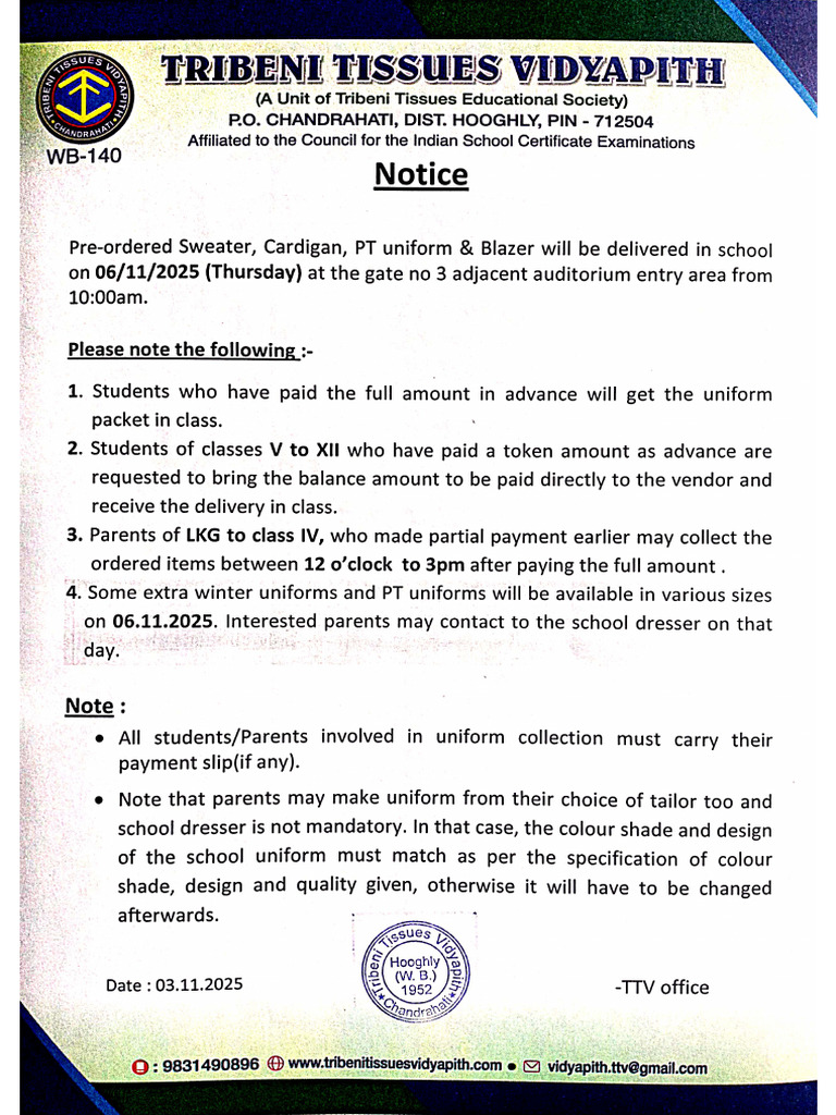 Winter-PT Uniform (6.11.2025) | PDF