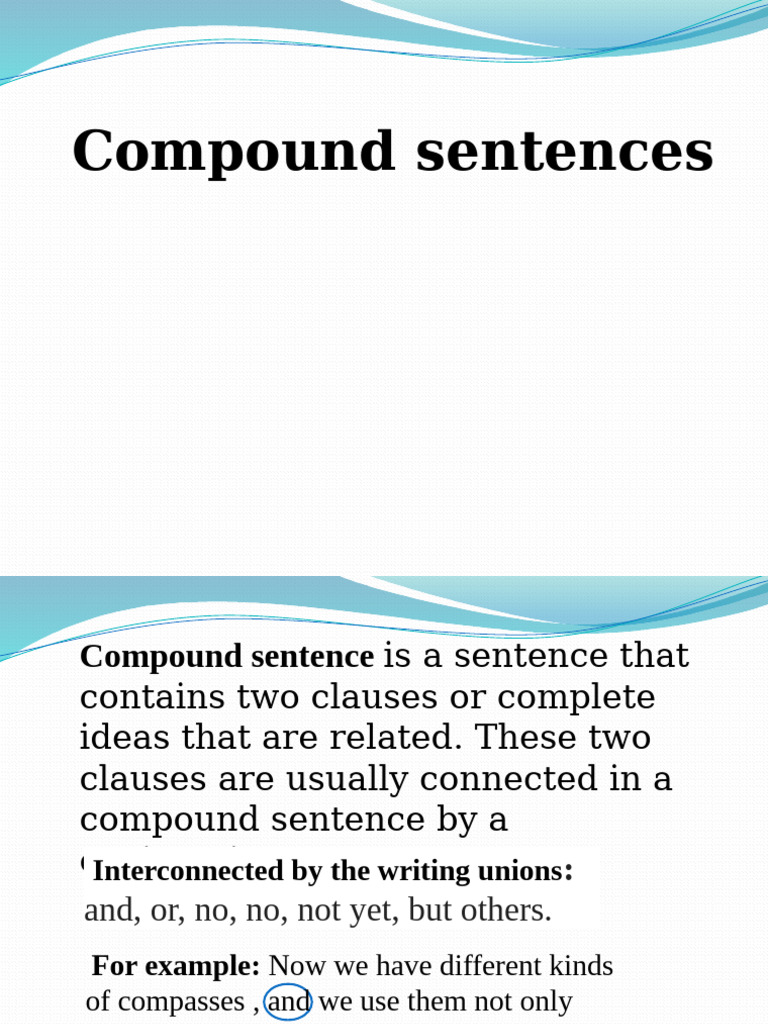 Compound Sentences | PDF
