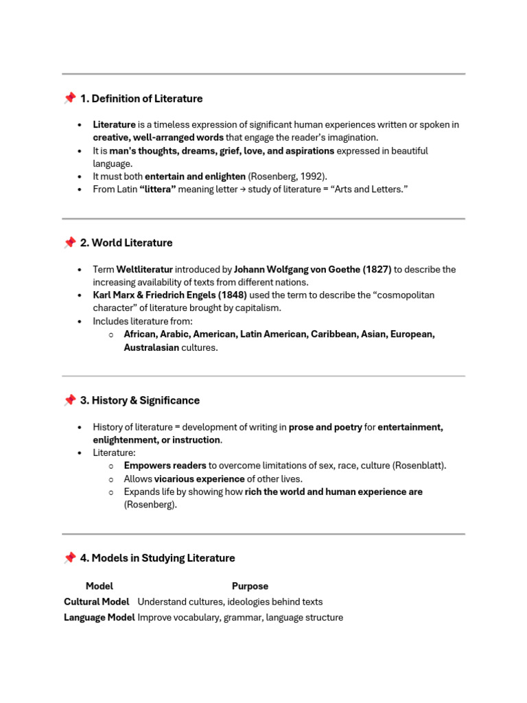 Introduction To Literature | PDF | Poetry | Metre (Poetry)