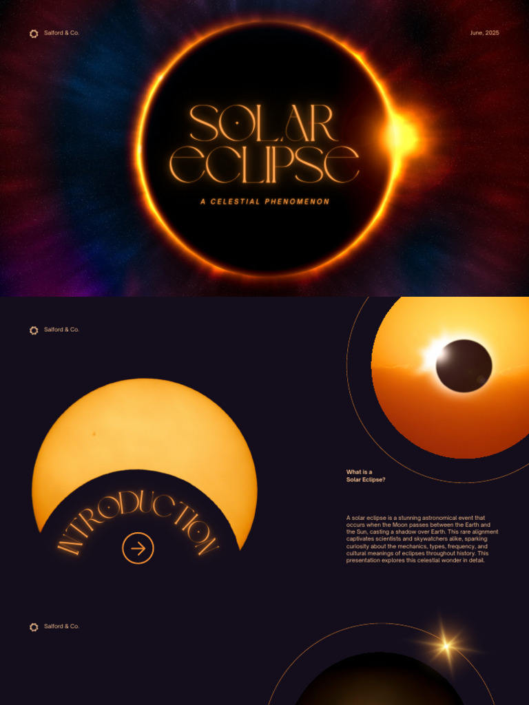 Orange and Black Creative Minimalist Solar Eclipse Presentation | PDF ...