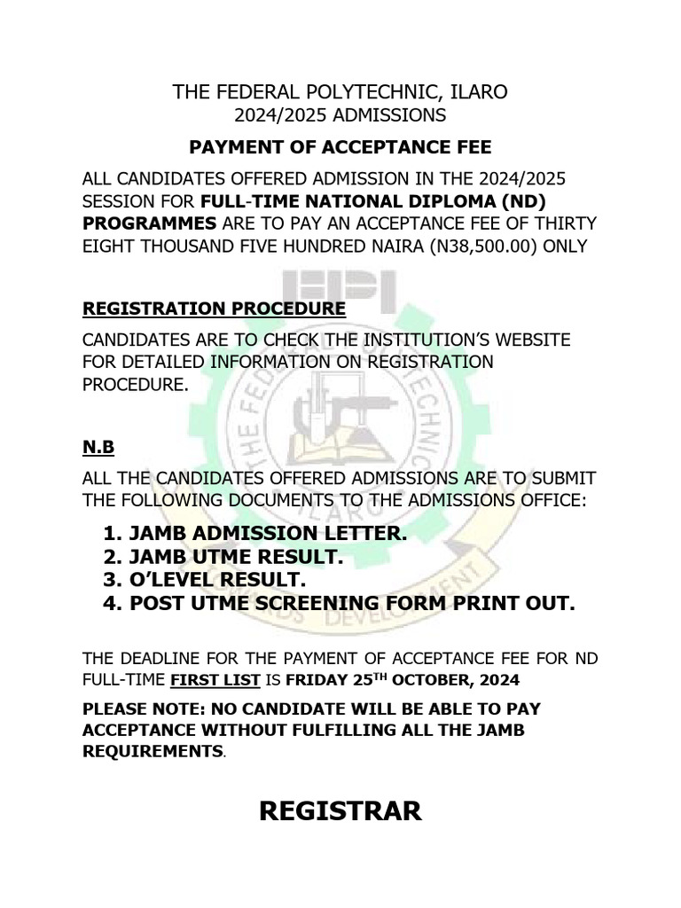 2024-2025 Nd Full Time Admission First List_1728477119 (1) | PDF ...