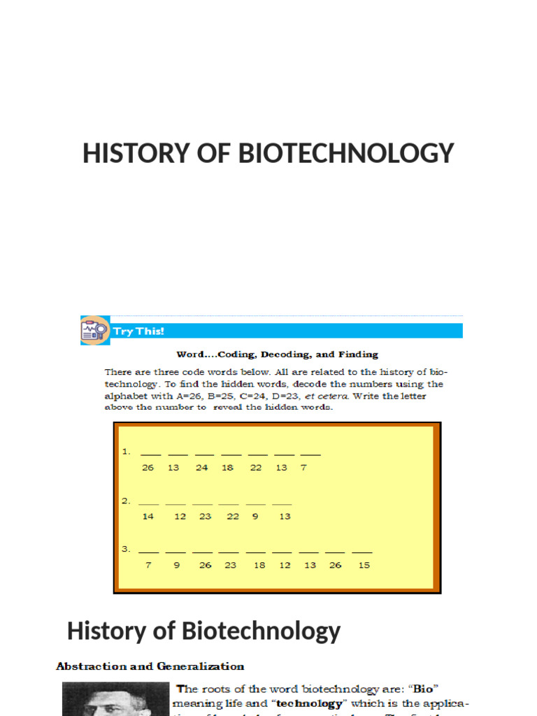 Evolution of Biotechnology Timeline | PDF | Biotechnology | Recombinant Dna