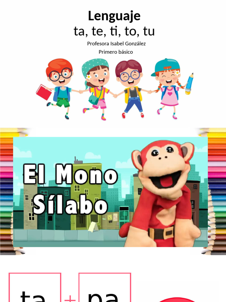 Aprendiendo sílabas: ta, te, ti, to, tu | PDF