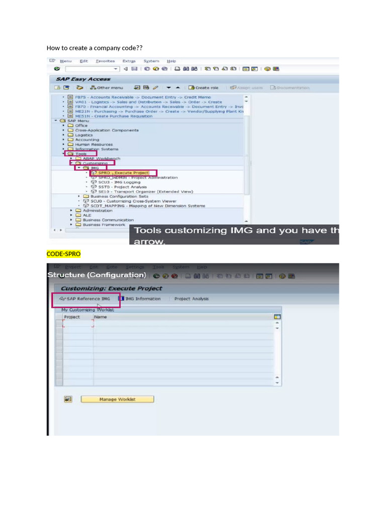 Creating Unique Company Codes in SAP | PDF