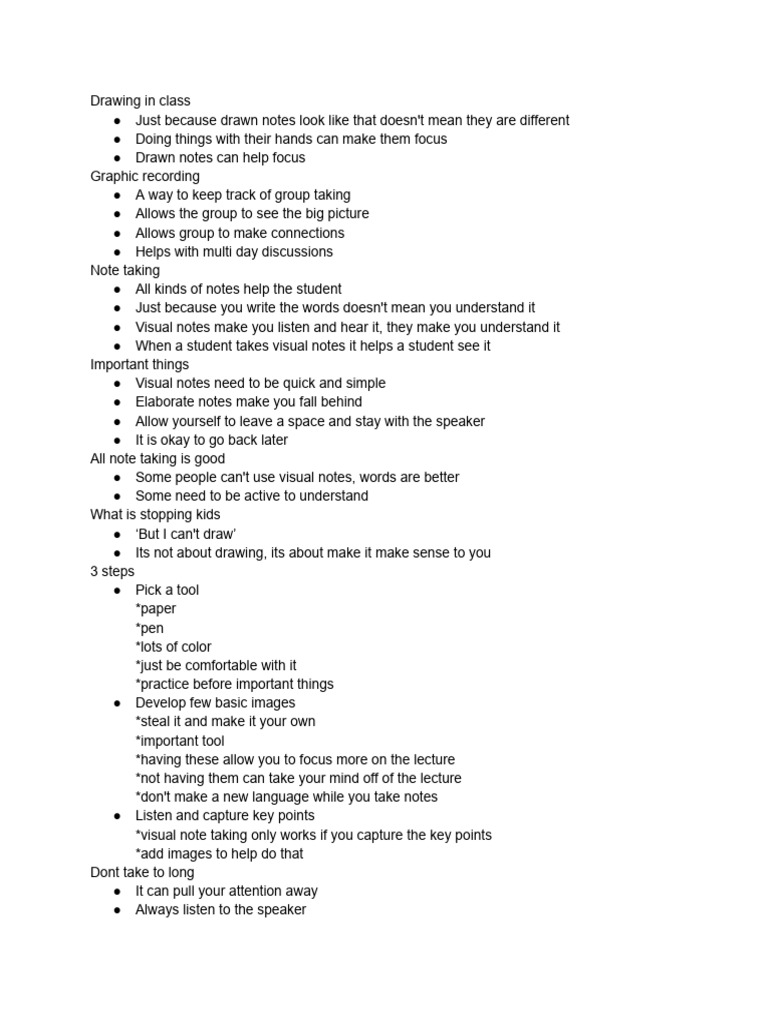 Effective Visual Note-Taking Tips | PDF