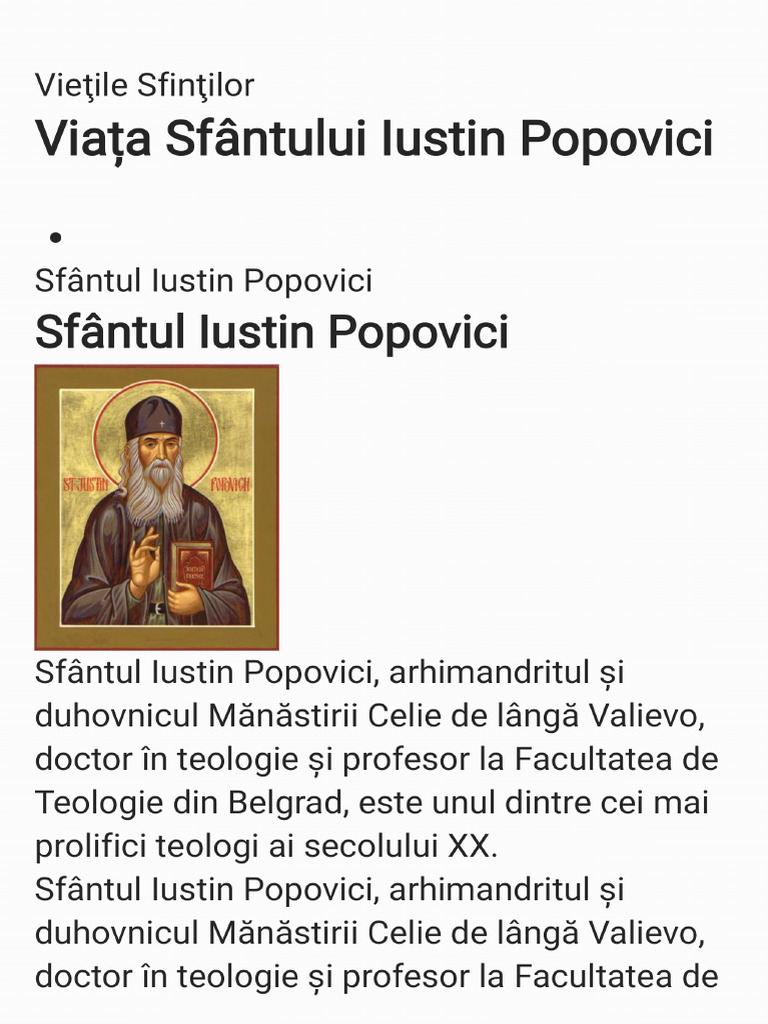 SF Iustin Popovici | PDF