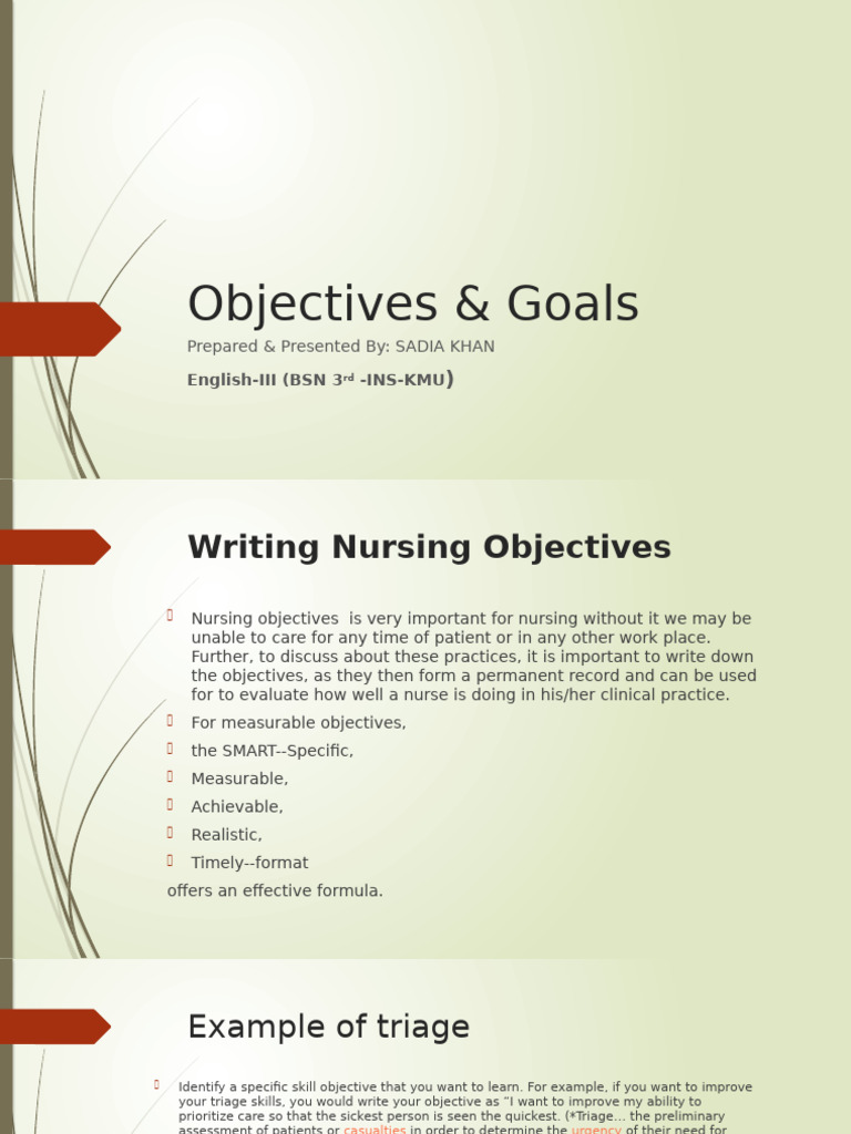 Difference Between Goals and Objectives Slides | PDF | Goal | Cognitive ...