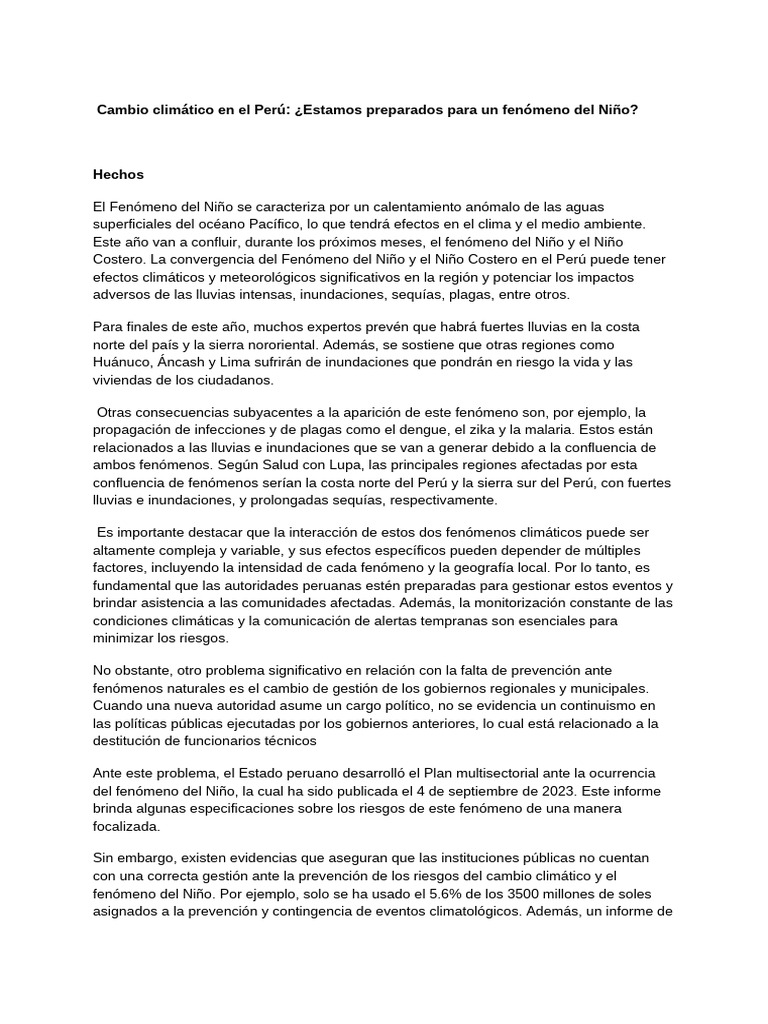 Bruno Martin Rondon Toranzo | PDF | Perú | Inundar