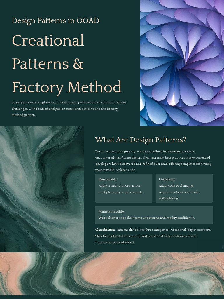 Design Patterns in OOAD | PDF | Class (Computer Programming) | Method (Computer Programming)